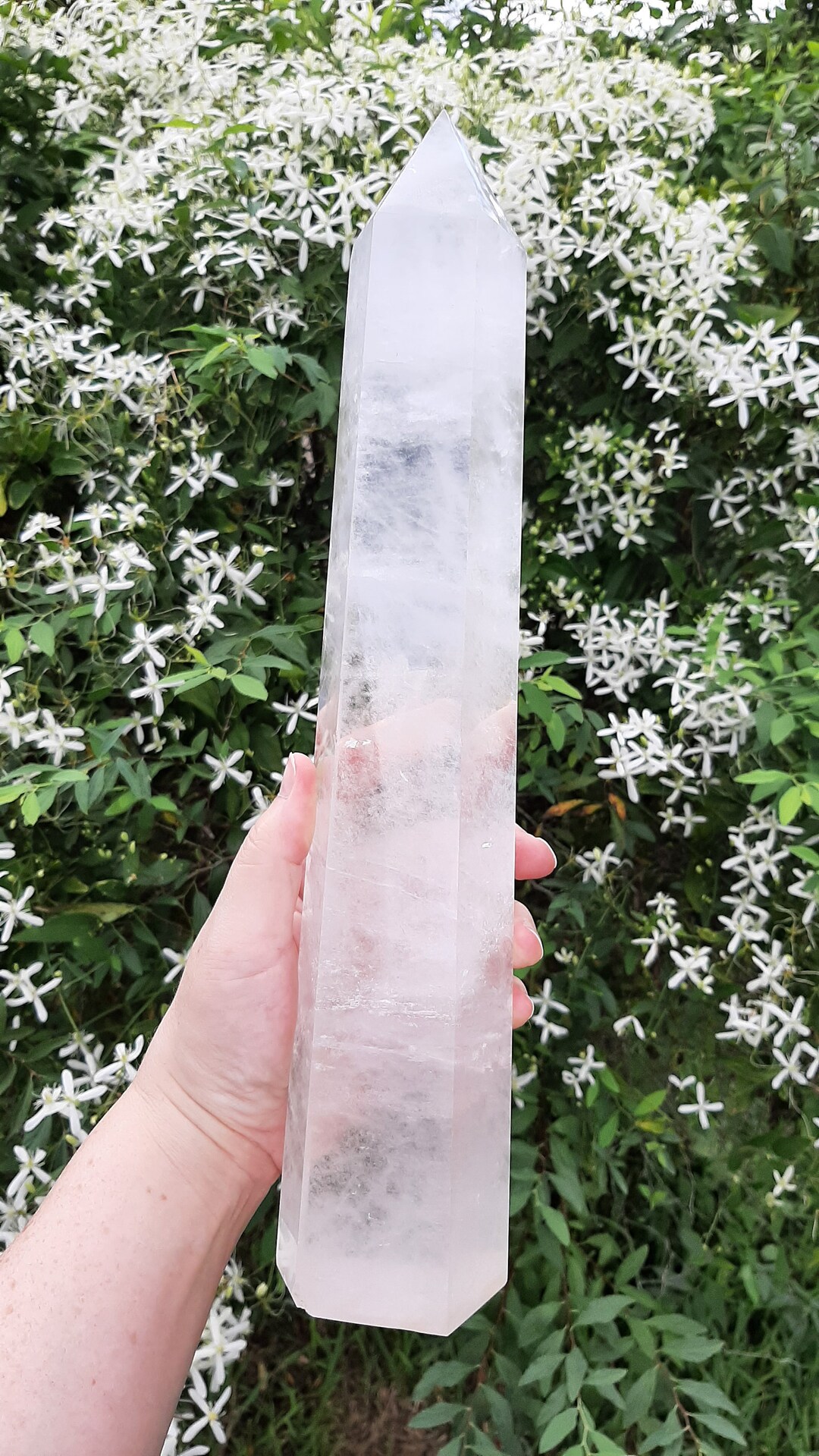 Clear Quartz Tower, Extra Large Clear Quartz Crystal - Etsy