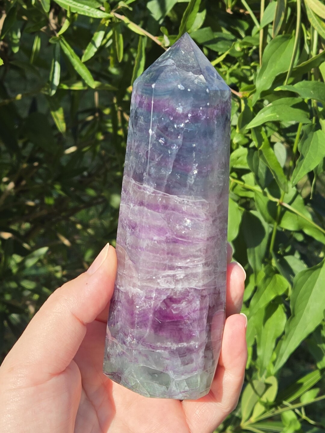 Fluorite Crystal Tower With Rainbows, Fluorite Crystal - Etsy