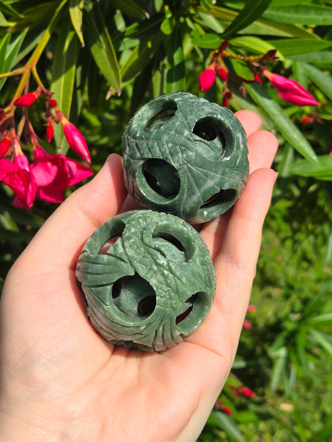 Jade Crystal Sphere, Jade Crystal Ball, Linglong Jade Sphere, Jade ...