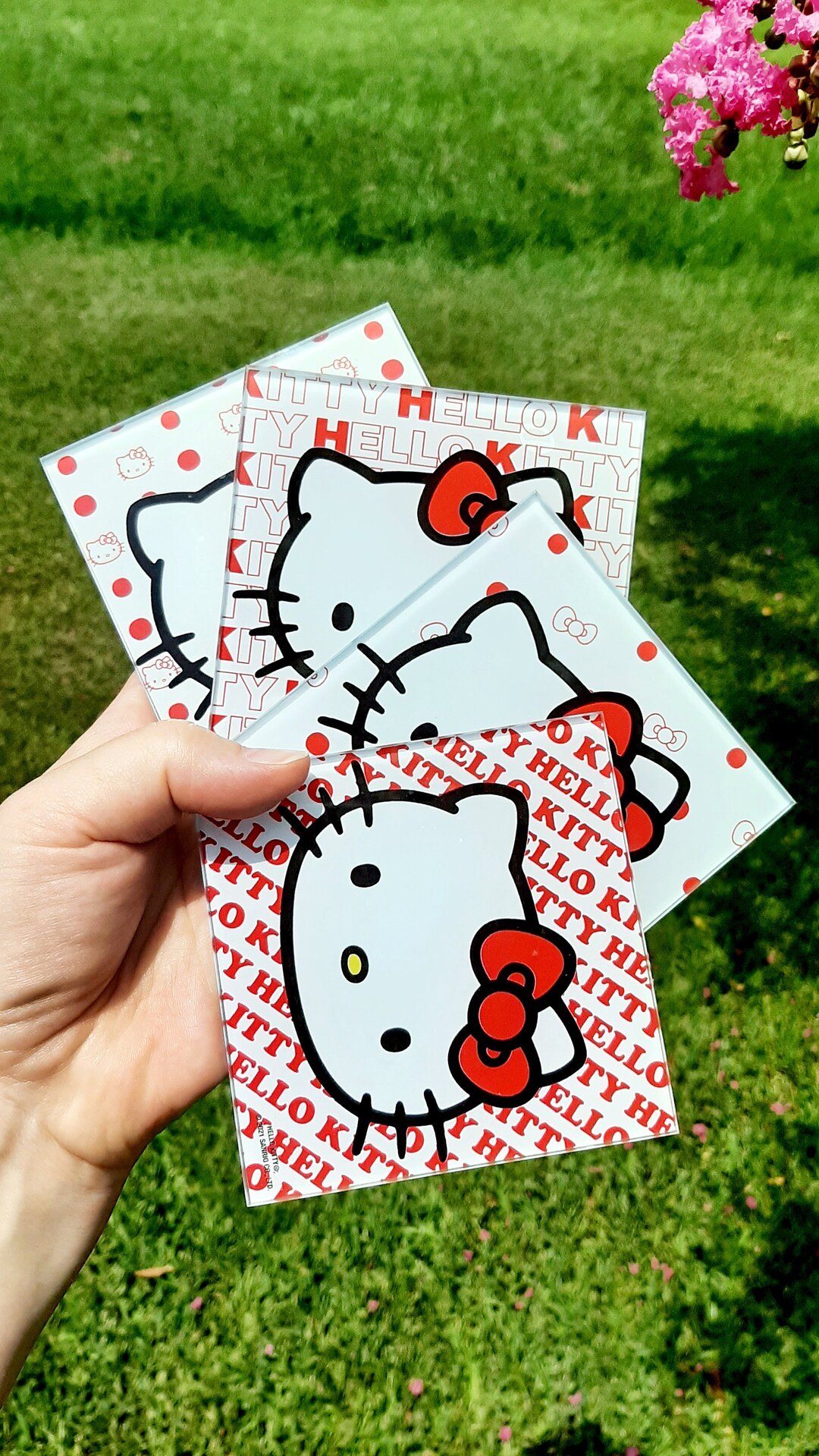 Hello Kitty Coaster Set - Etsy