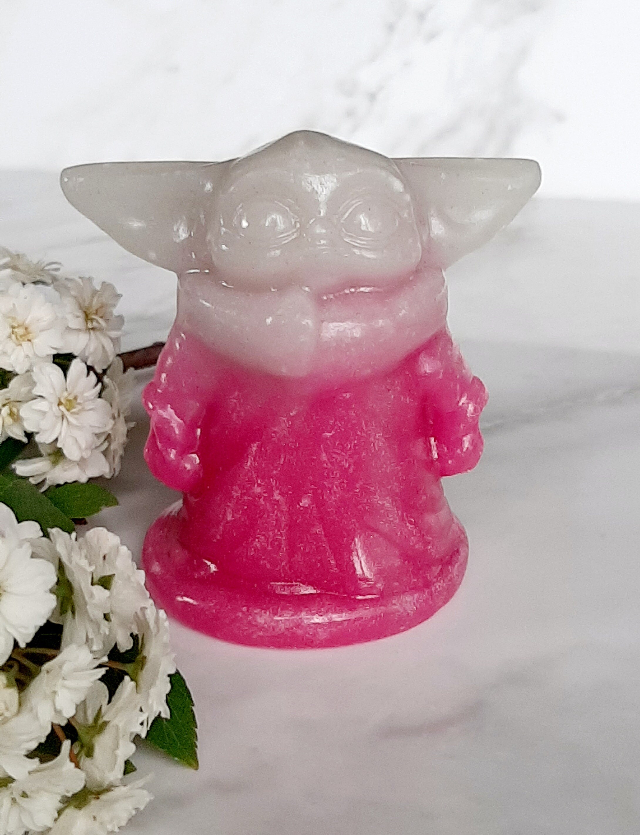 Yoda Luminious Crystal Carving Yoda Crystal Yoda Glow in - Etsy