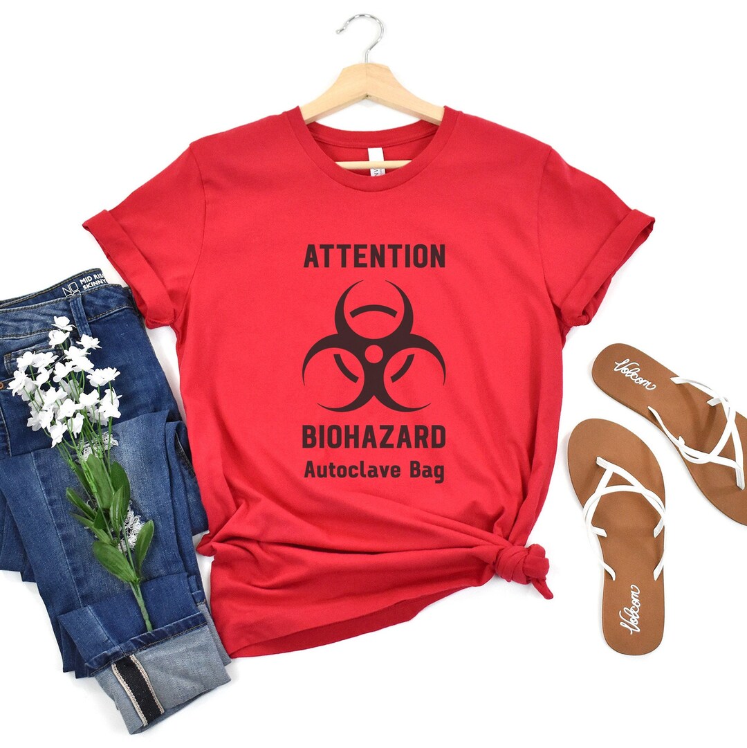 Biohazard Autoclave Bag T-shirt, Lab Tech Shirt, Microbiology Shirt ...