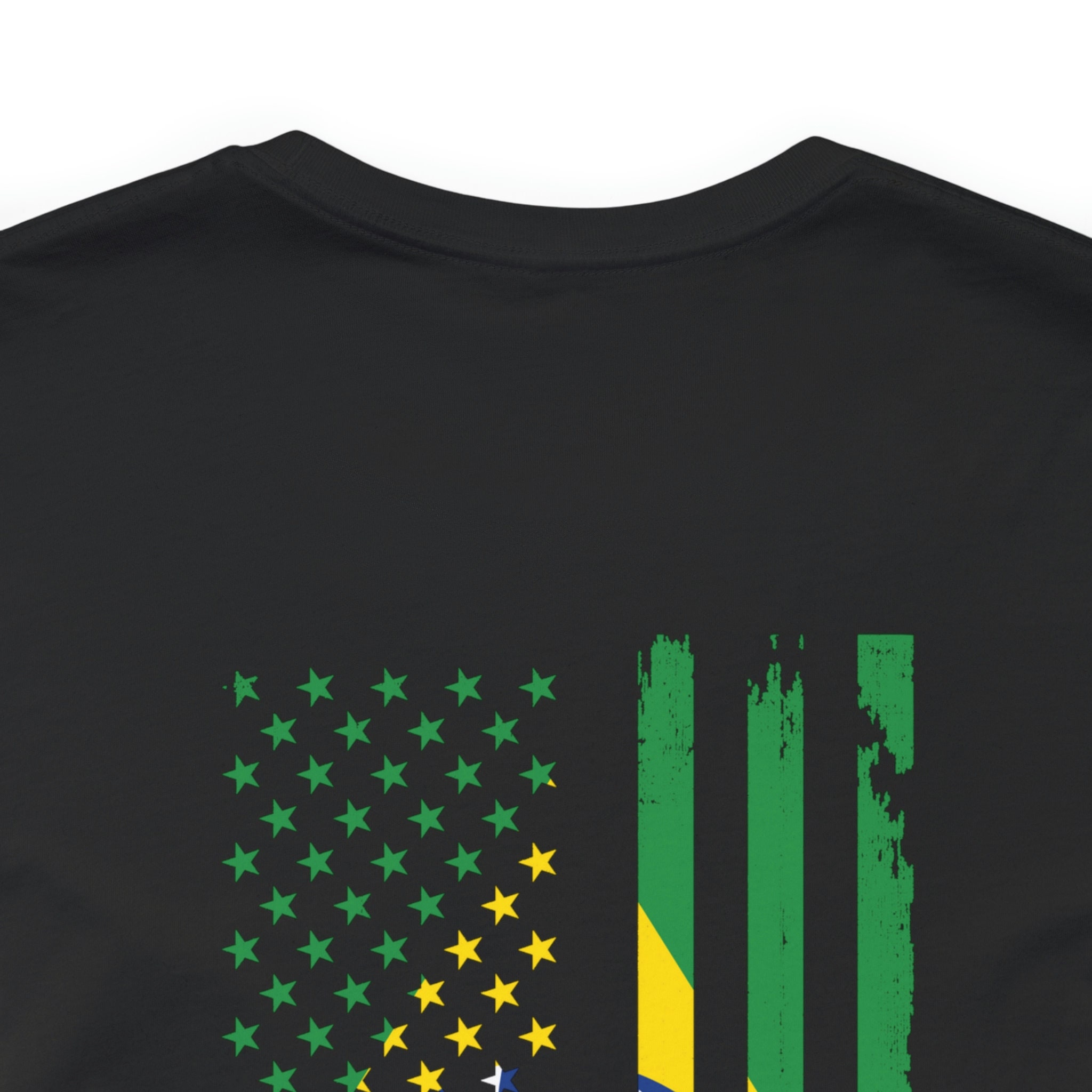 Brazilian American Flag Back Shirt, USA Brazil Flag Tee, Flag of Brazil ...