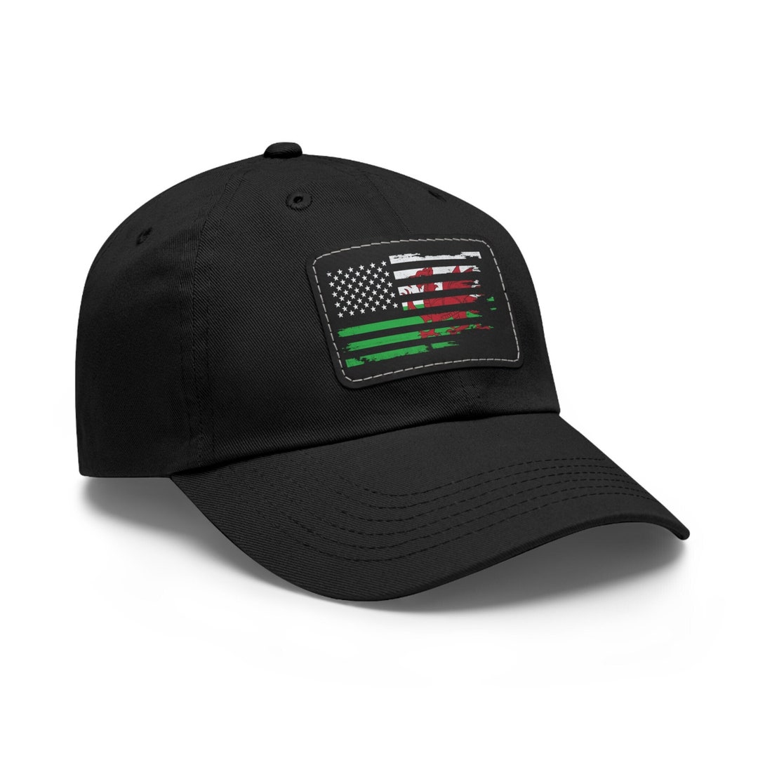 Welsh American Flag Hat, USA Wales Flag Hat, Flag of Wales Baseball Cap ...