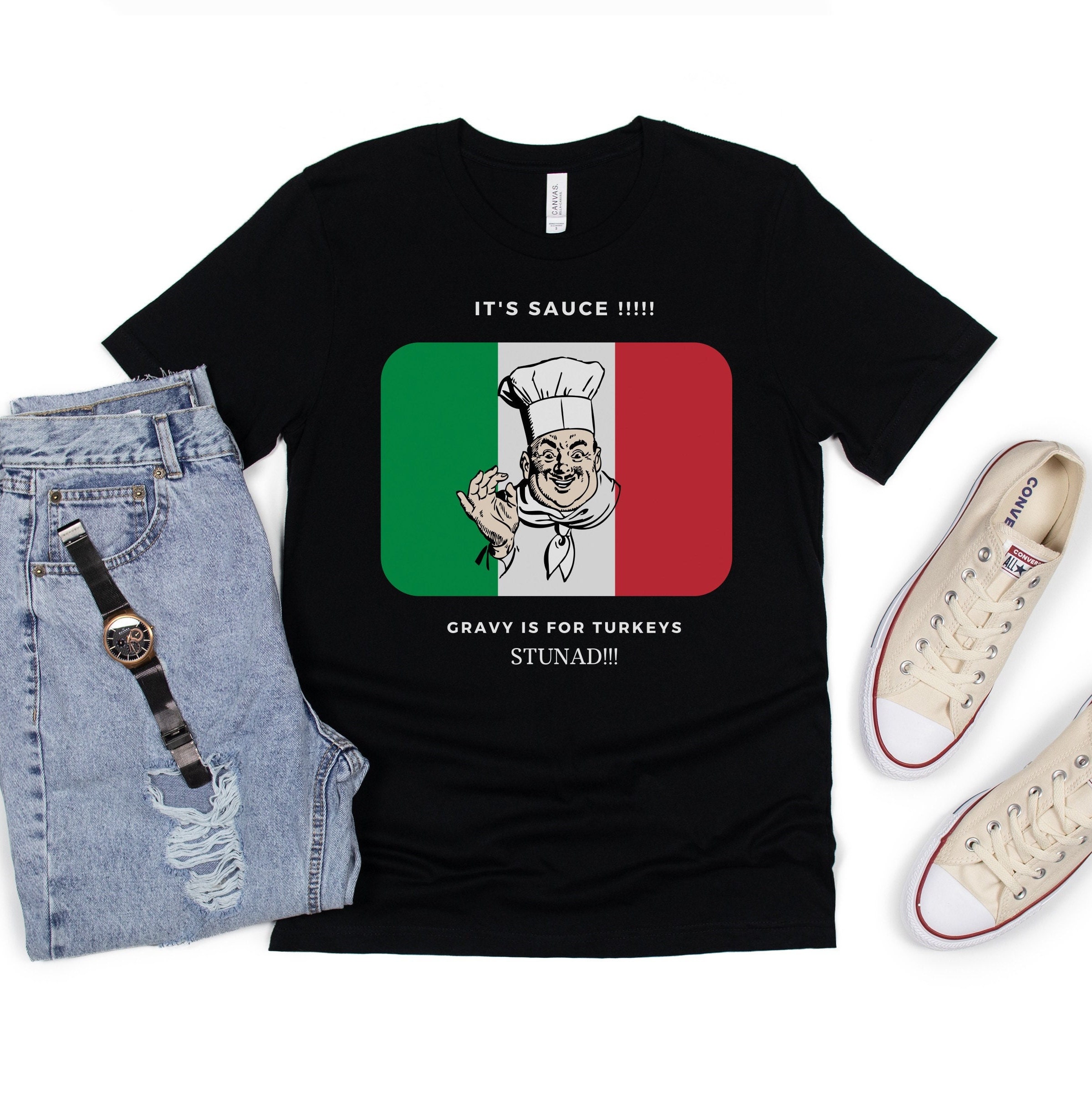 It's Sauce, Gravy is for Turkeys Stunad Unisex Jersey Crewneck Short ...