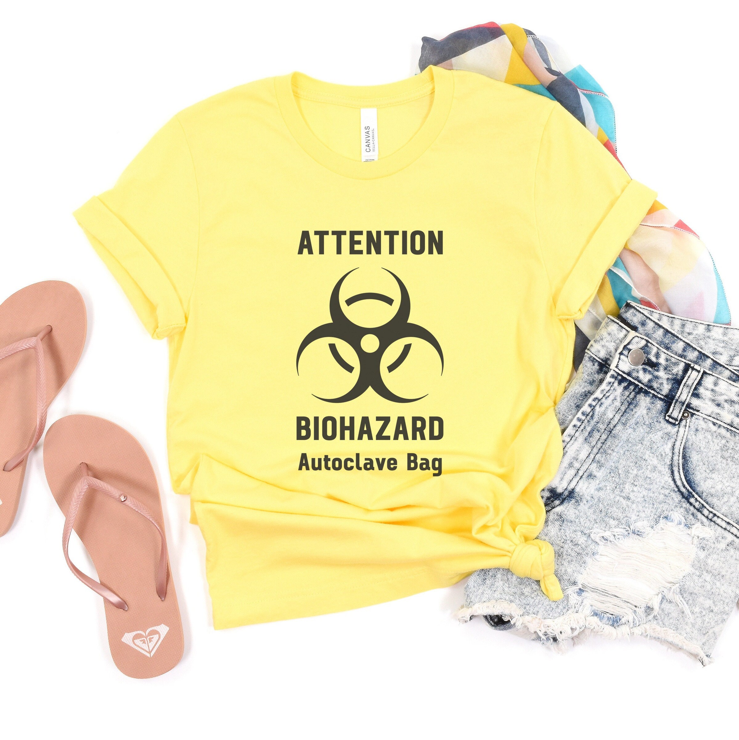 Biohazard Autoclave Bag T-shirt, Lab Tech Shirt, Microbiology Shirt ...