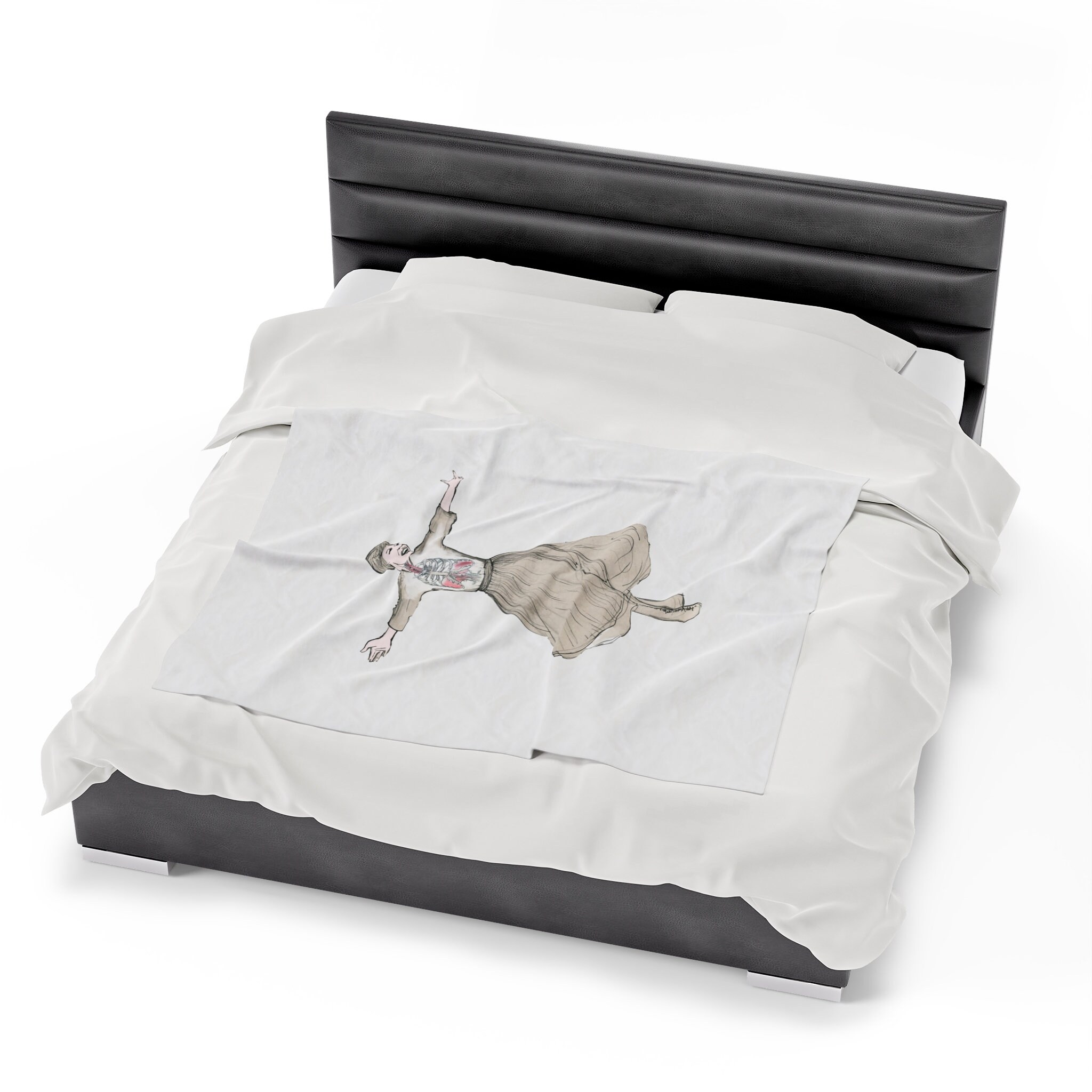 Musical Anatomy 'the Hills Are Alive' Velveteen Plush Blanket - Etsy