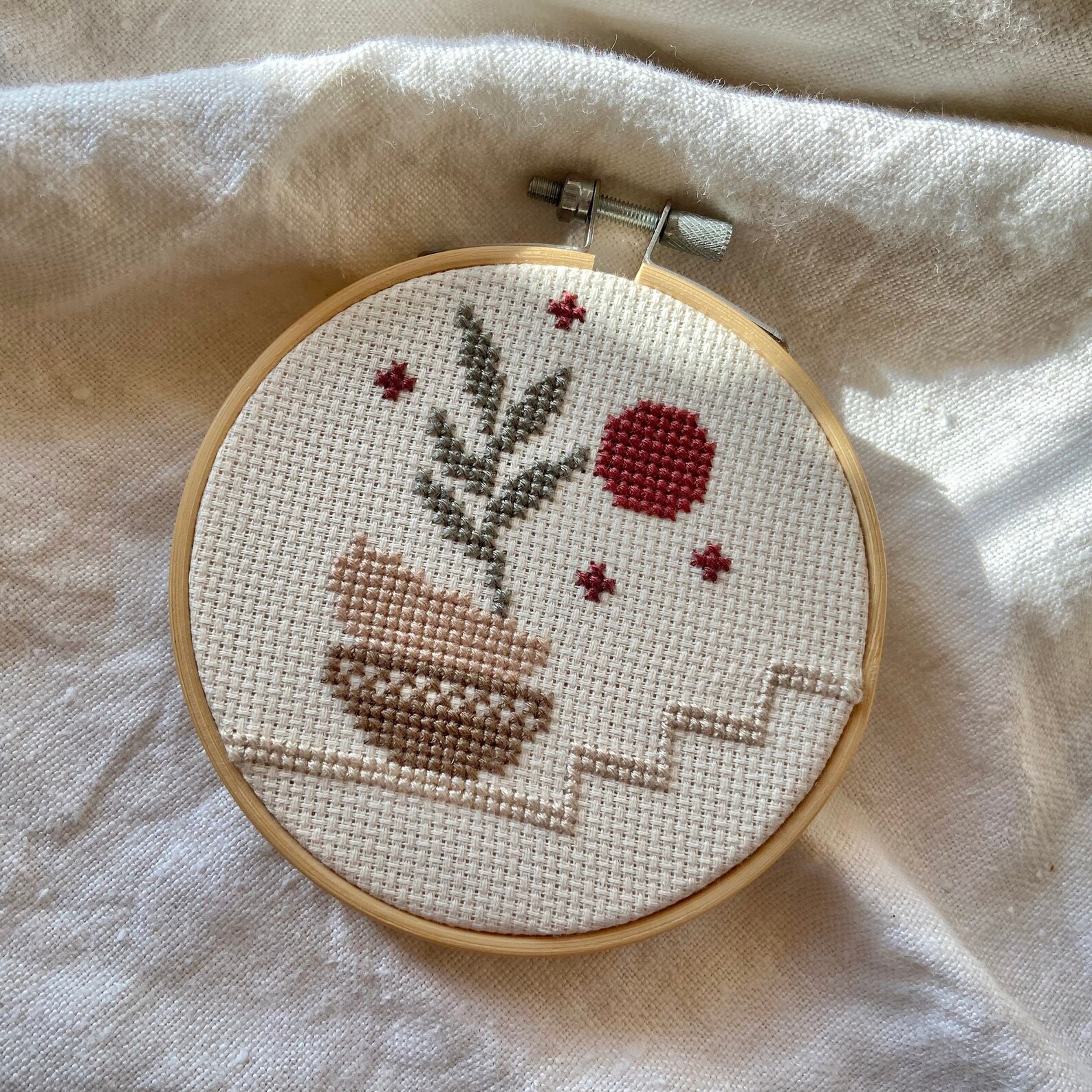 Set of 3 Boho Cross Stitch Pattern, Instant Download PDF, Boho Plant ...