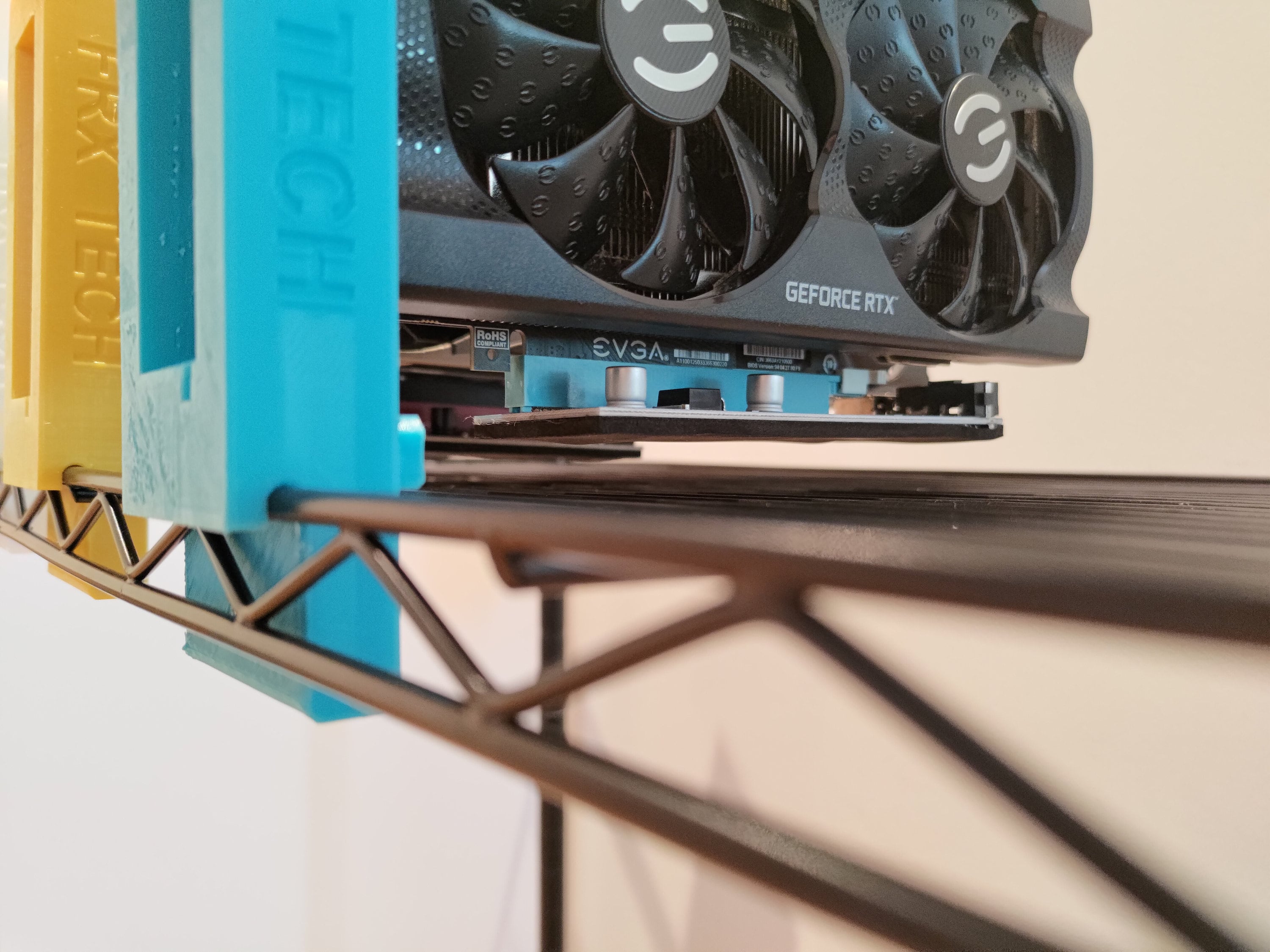 GPU Hanger / Stand / Mount for Wire Rack Shelves Mining Rig With Hole ...