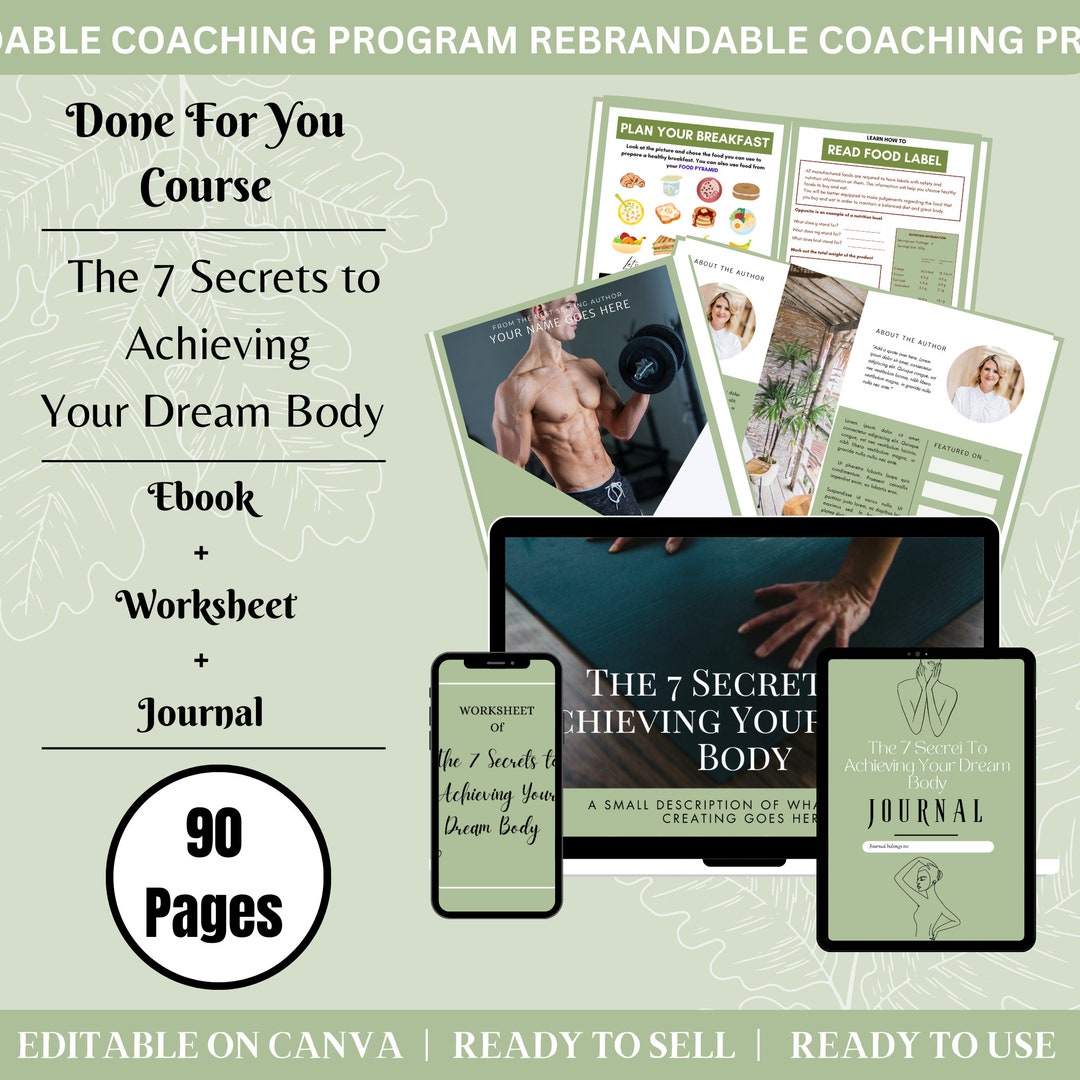 The 7 Secrets to Achieving Your Dream Body Ebook, Worksheet & Journal ...