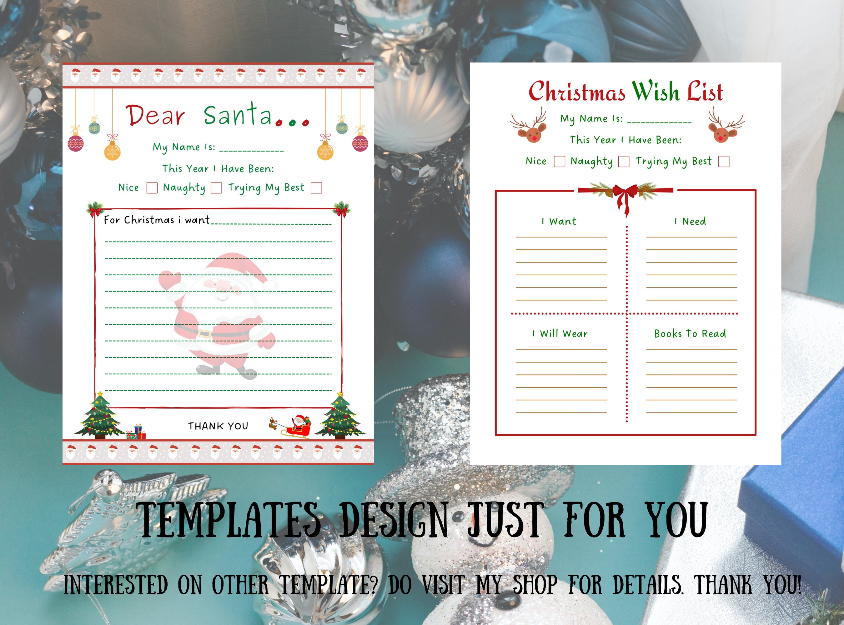 Christmas Wish List | Kids Letter to Santa Claus | Dear Santa Claus ...