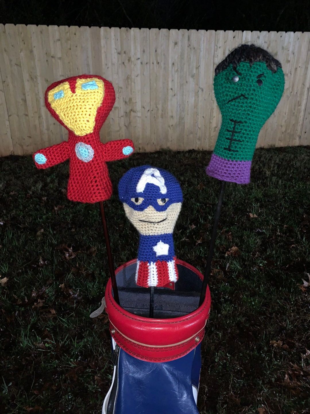 Marvel Golf Club Covers Iron Man, Captain America, and Hulk - Etsy