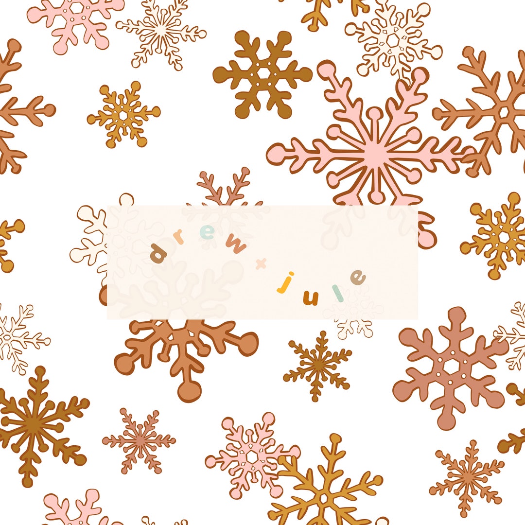 Boho Snowflakes - Warm / Seamless Pattern Digital Download / Neutral ...