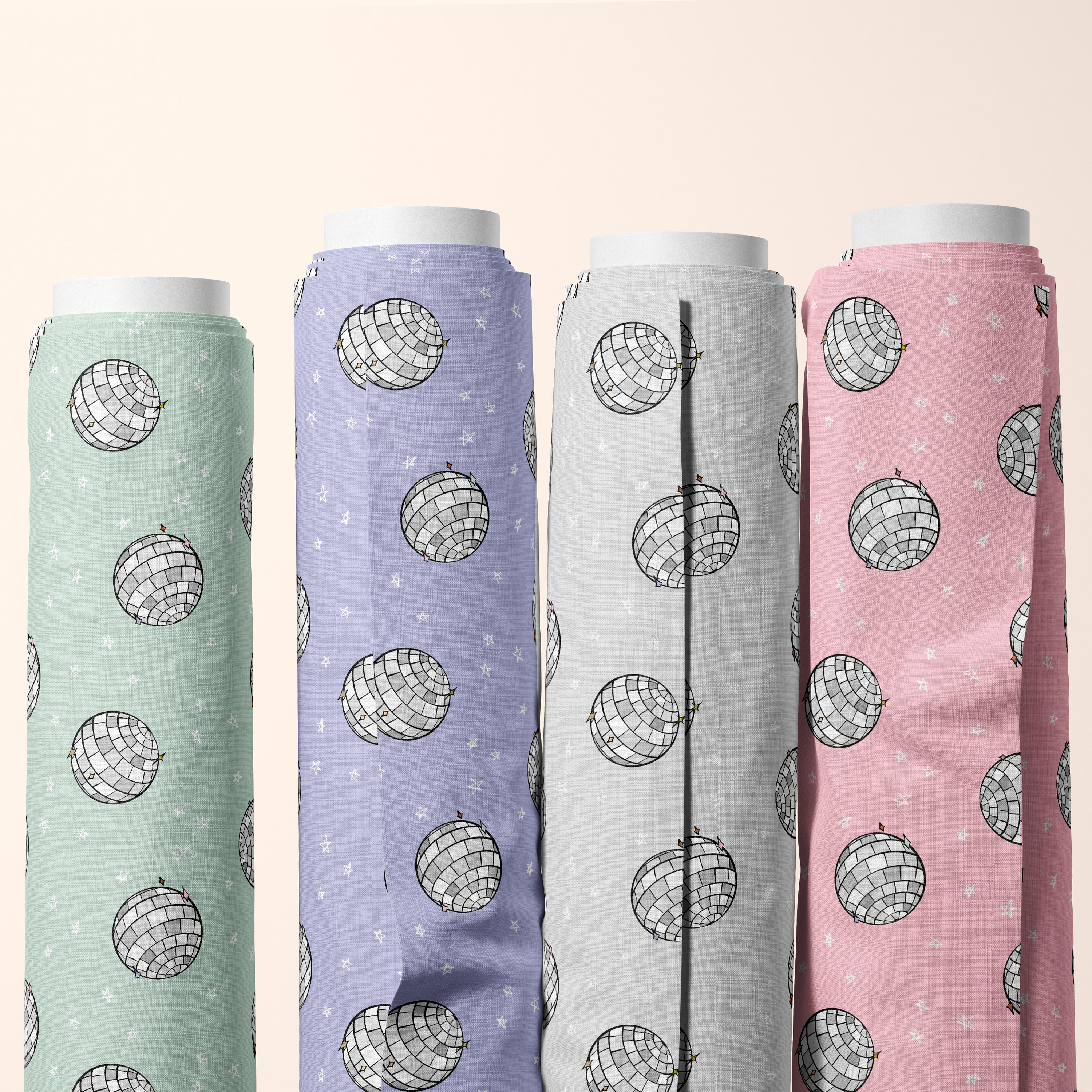 Disco Balls - Pink / Seamless Pattern Digital Download / Retro Groovy ...