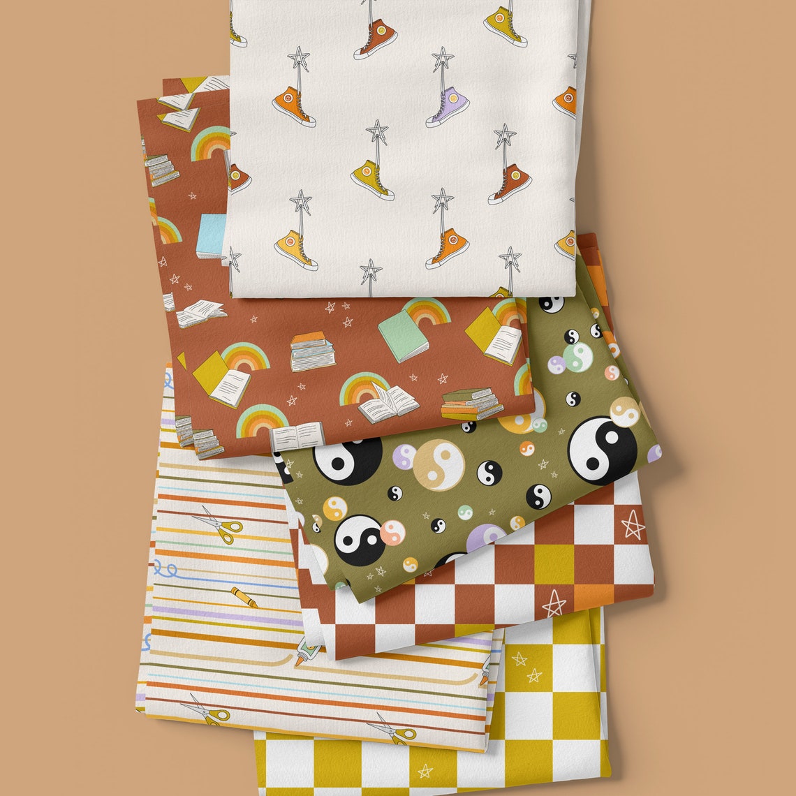Star Checkers - Multi Color / Seamless Pattern Digital Download / Retro ...