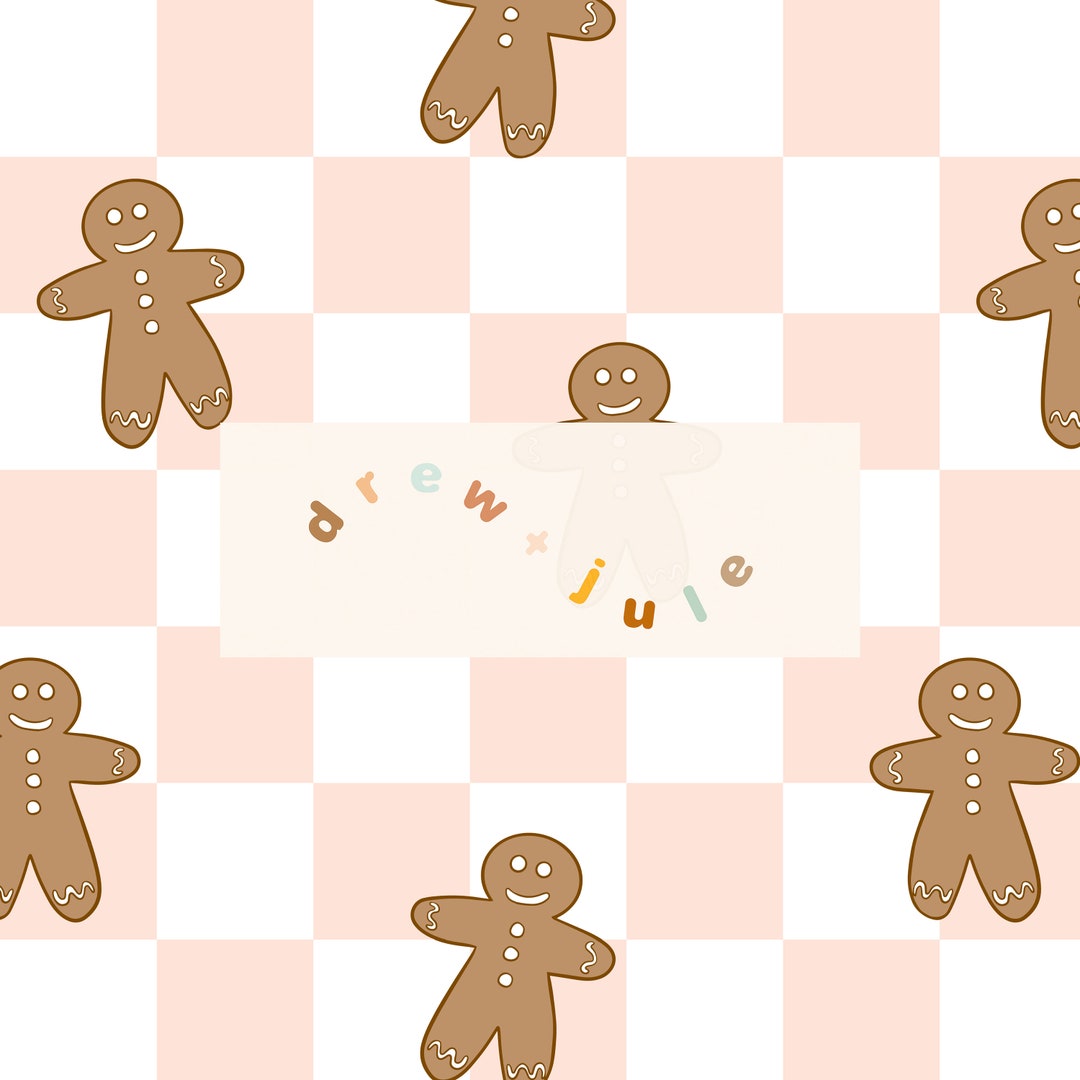 Gingerbread Checkers / Seamless Pattern Digital Download / Neutral ...