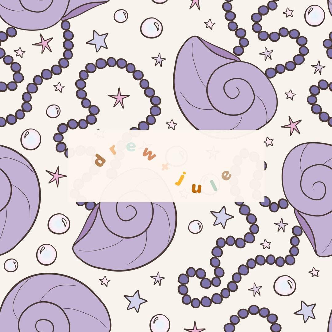 Poor Unfortunate Souls / Seamless Pattern Digital Download / Retro Boho ...