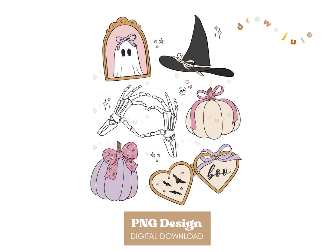 Spooky Coquette / PNG Sublimation Digital Downloads / Retro Boho Groovy ...