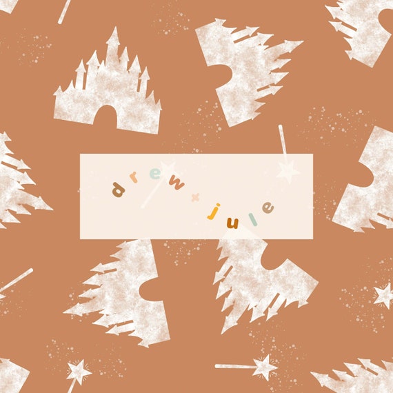 Magical Castles CLAY / Seamless Pattern Digital Download / | Etsy