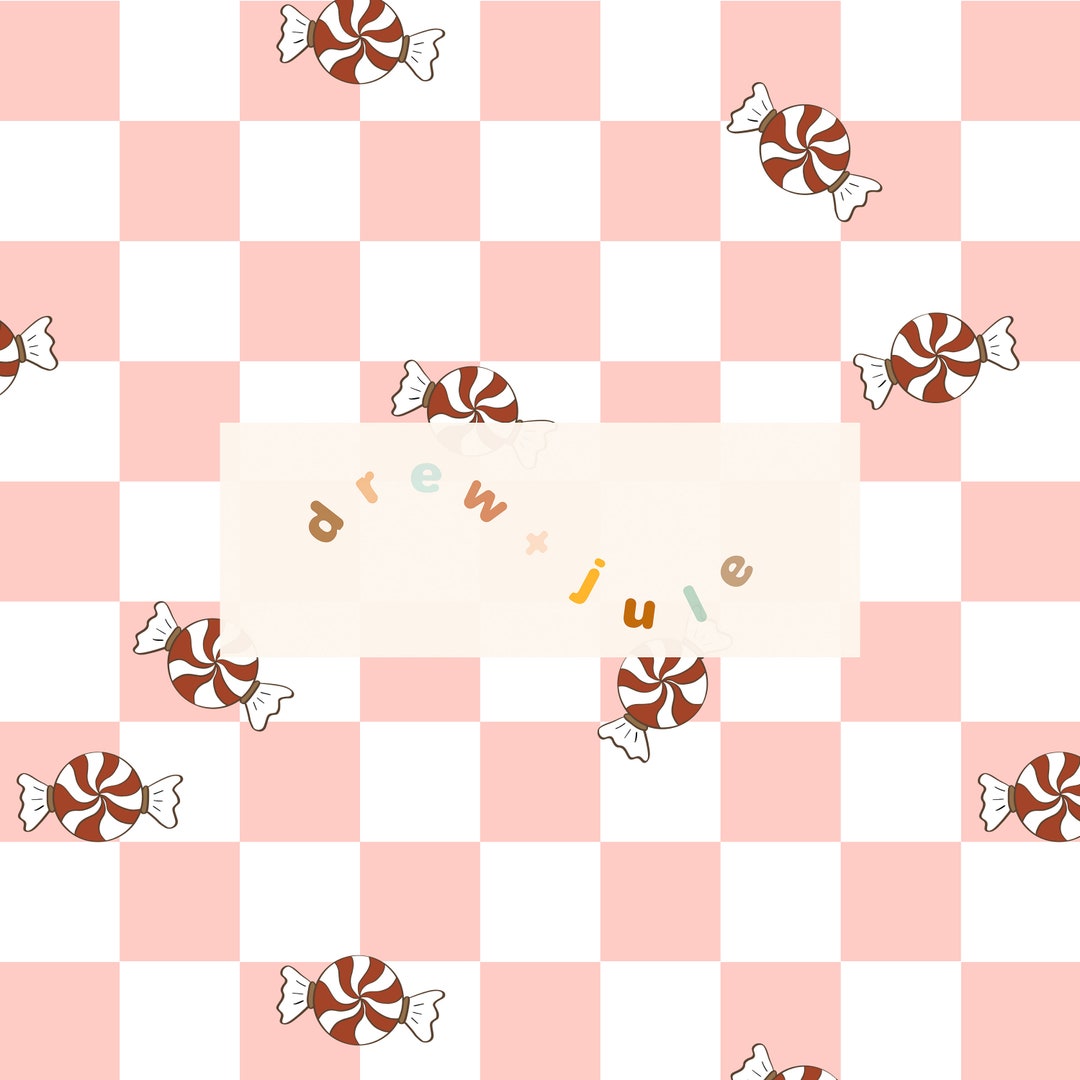 Peppermint Checkers - Pink / Seamless Pattern Digital Download ...