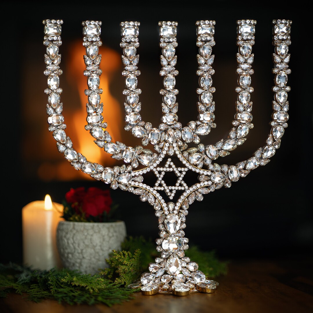 Double-sided Crystal Menorah - Etsy