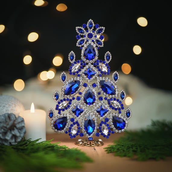 Glass Table Top Christmas Trees Table Top Glass Christmas Tree
