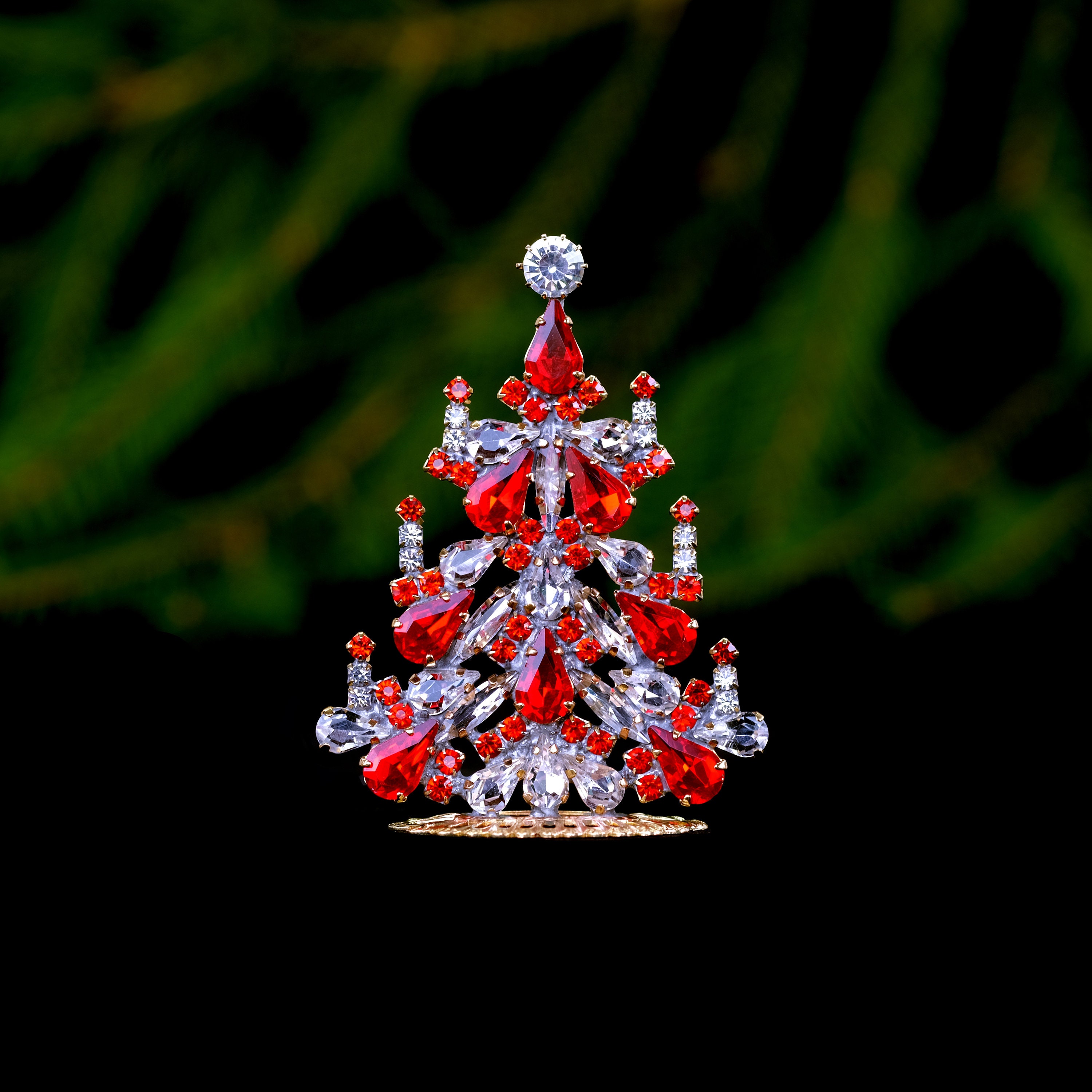 Festive Cheer Table Top Christmas Tree, Handcrafted With Christmas ...