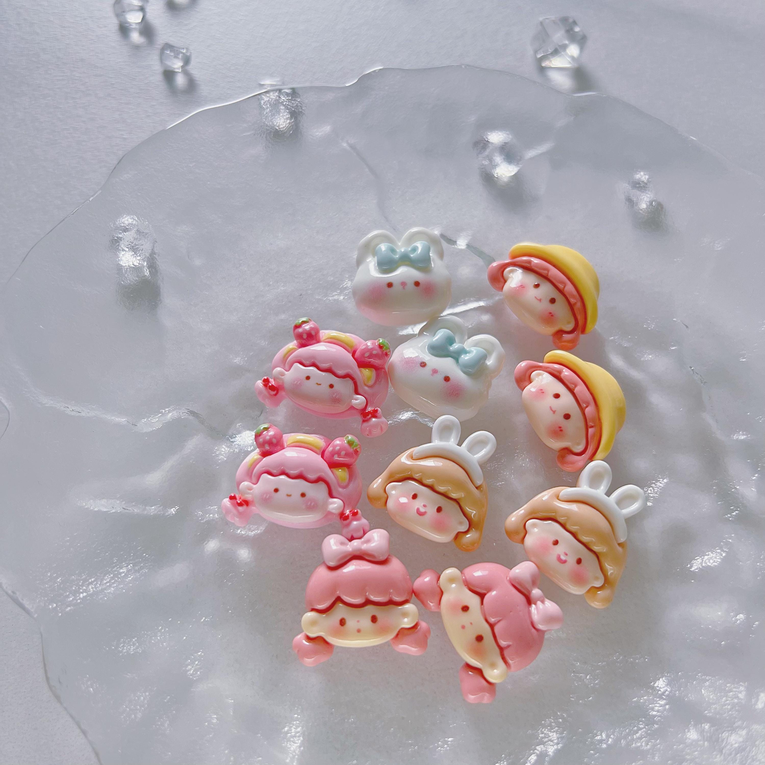 80 Kawaii Pink Resin Charms – Cute Craft Embellishments for DIY Phone ...