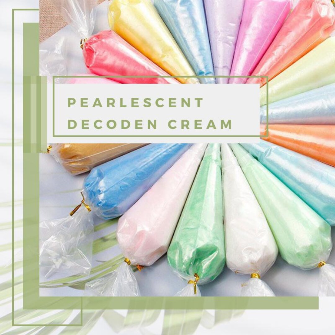 10 Pearlescent Decoden Cream 100g Piping Bag – Perfect for DIY Crafts ...