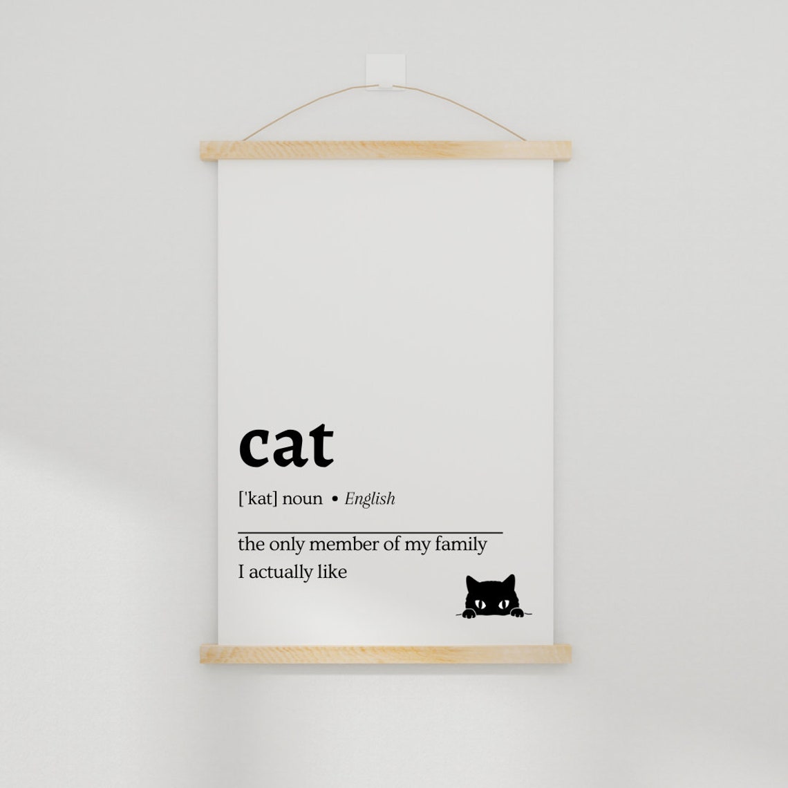 Cat Dictionary Definition Print Funny Printable Wall Art Funny Print ...