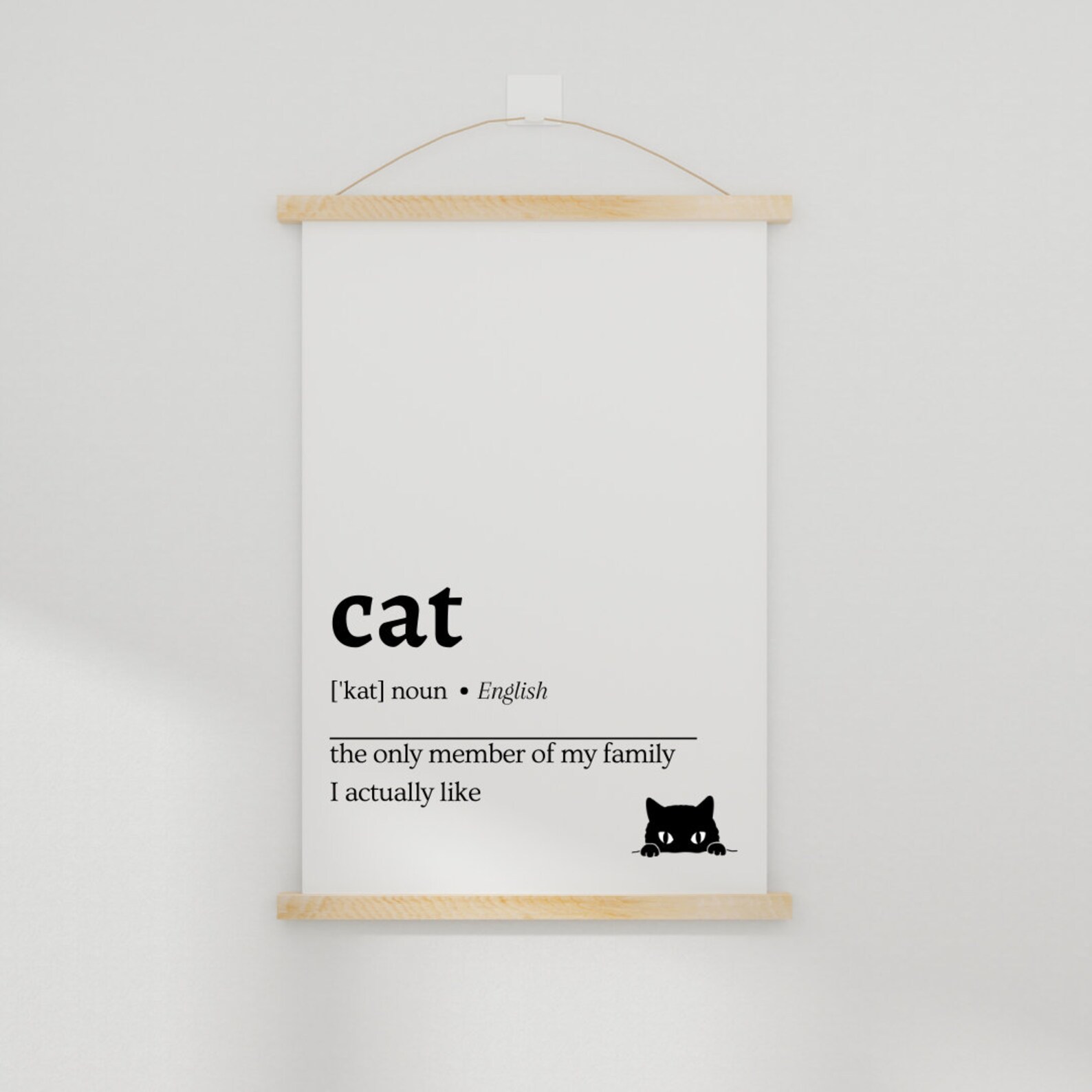 Cat Dictionary Definition Print - Funny Printable Wall Art - Funny ...