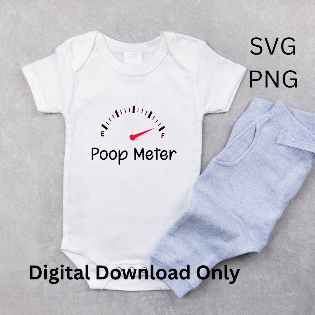 Cute, Funny, Newborn Baby Boy or Girl Poop Explosion Meter, SVG, PNG - Etsy