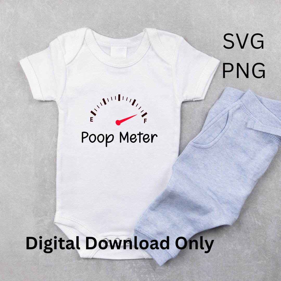 Buy Cute, Funny, Newborn Baby Boy or Girl Poop Explosion Meter, SVG ...