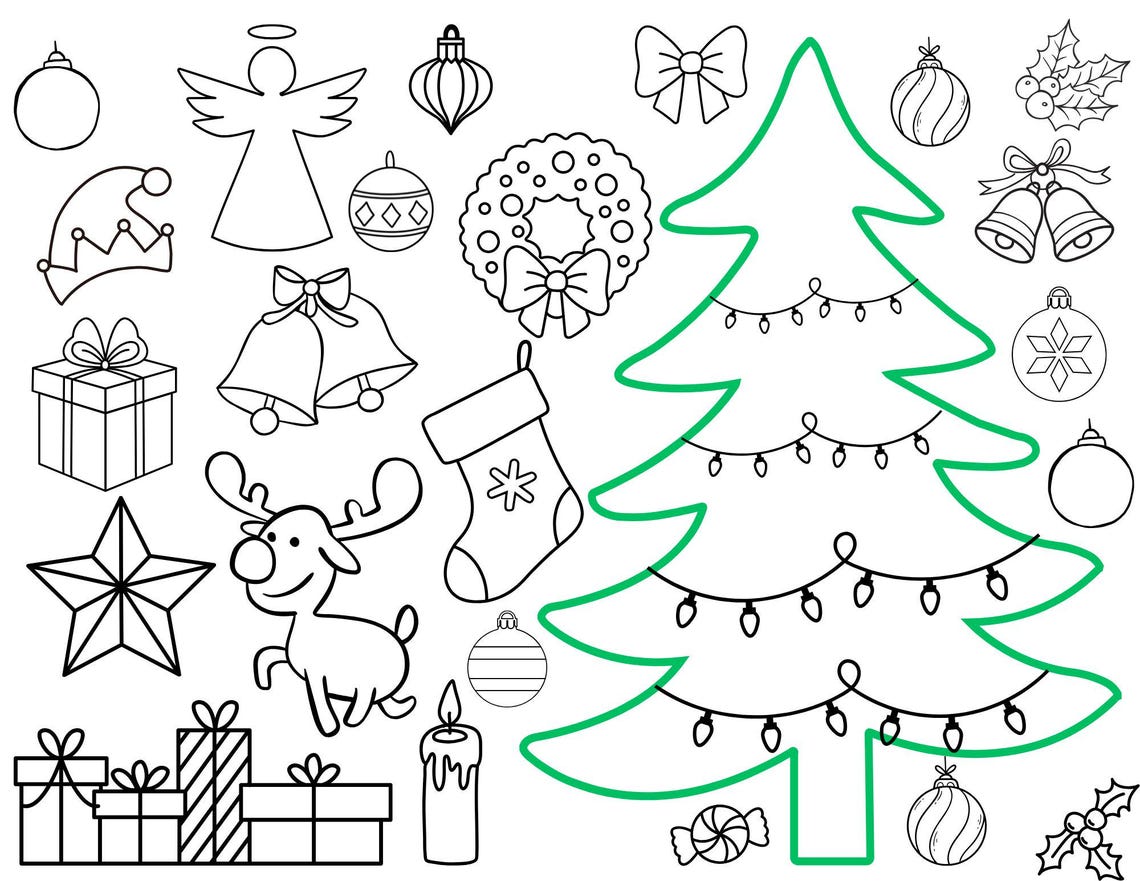 Build a Christmas Tree Activity Sheet | Holiday Craft for Kids | Color ...