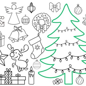 Build a Christmas Tree Activity Sheet | Holiday Craft for Kids | Color ...