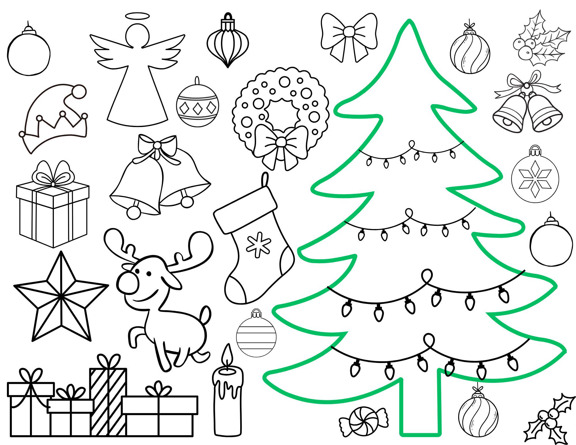Build a Christmas Tree Activity Sheet | Holiday Craft for Kids | Color ...