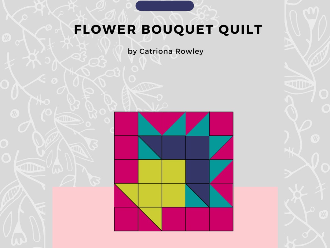 Flower Bouquet Quilt Pattern Download for Beginners Using Fat - Etsy