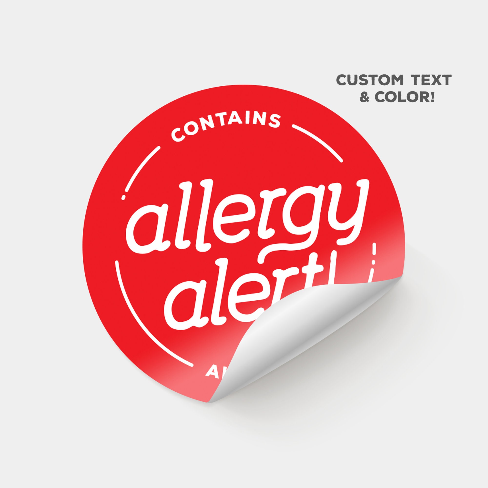 Custom Allergy Alert Pantry/fridge/classroom Labels | Food Allergies ...