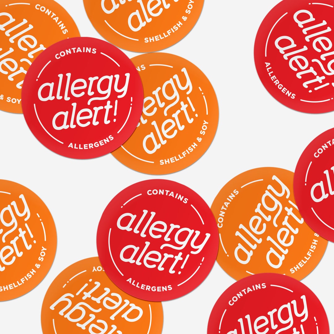 Custom Allergy Alert Pantry/fridge/classroom Labels | Food Allergies ...