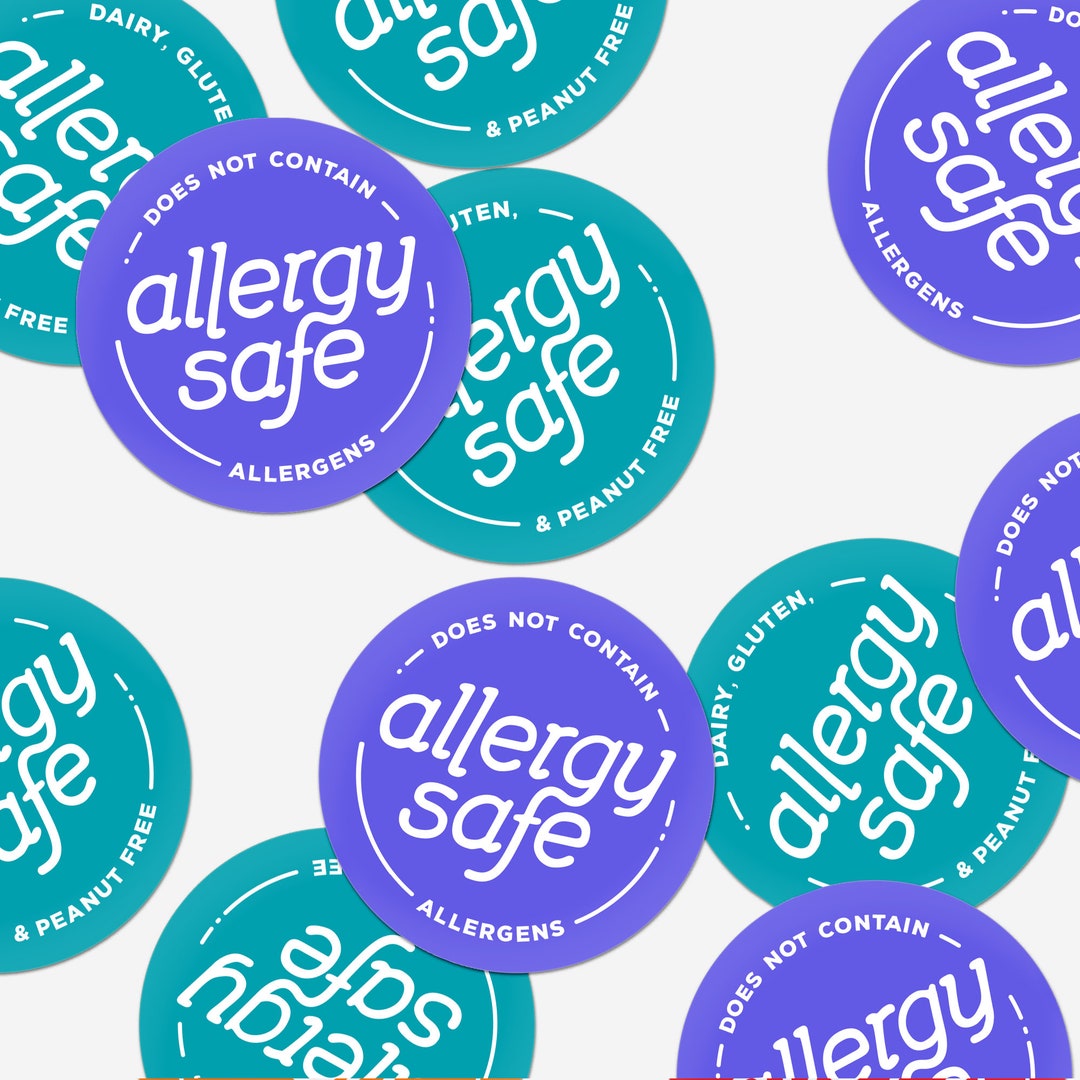 Custom Allergy Safe Pantry/fridge/classroom Labels | Food Allergies ...