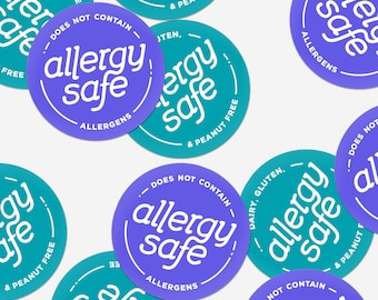 Custom Allergy Alert Pantry/fridge/classroom Labels Food Allergies ...