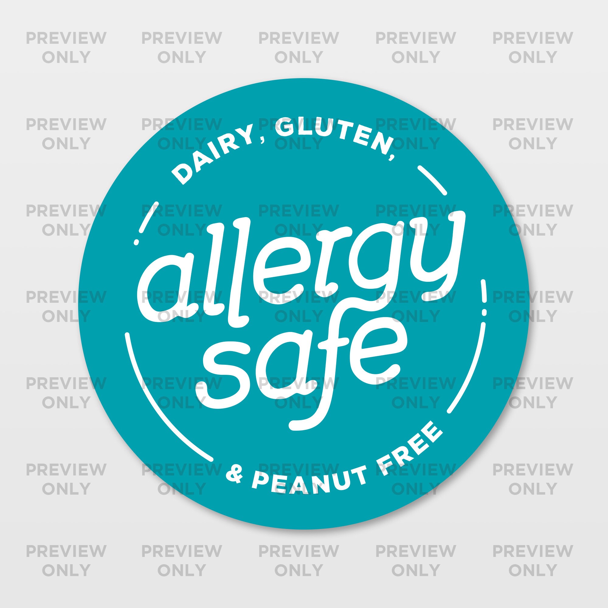 Custom Allergy Safe Pantry/fridge/classroom Labels | Food Allergies ...