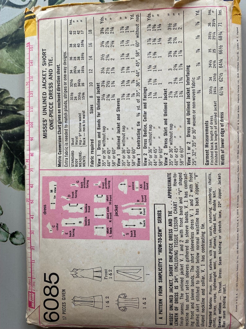Simplicity 6085 Sewing Pattern - Etsy