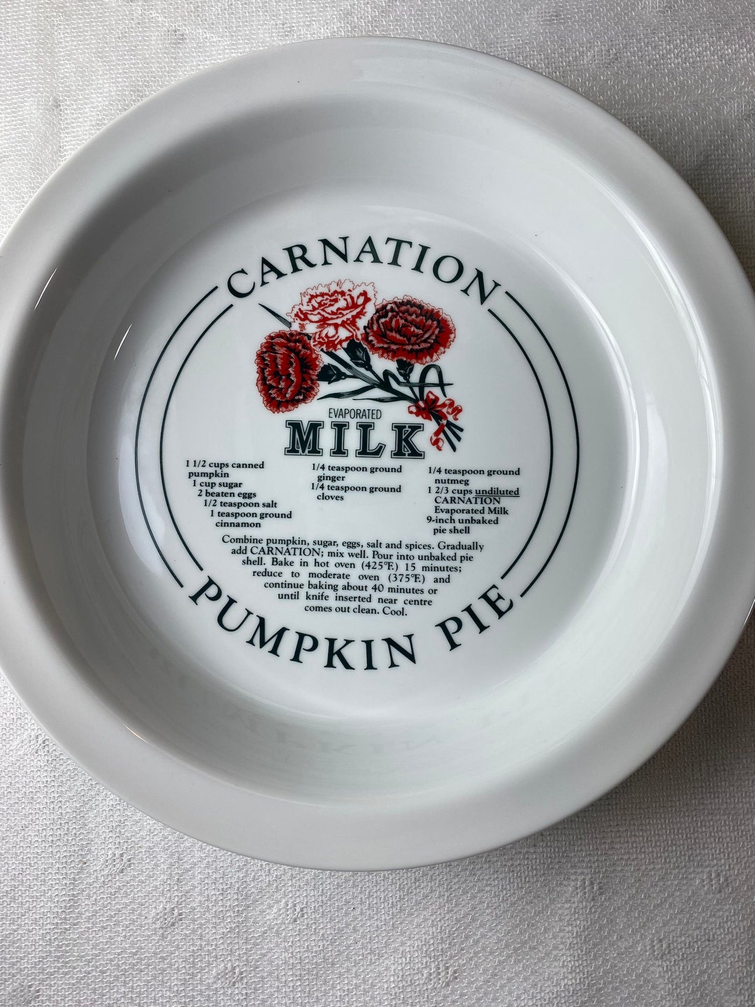 Carnation Evaporated Milk, Set of Two Pie Baking Dishes With Recipes ...