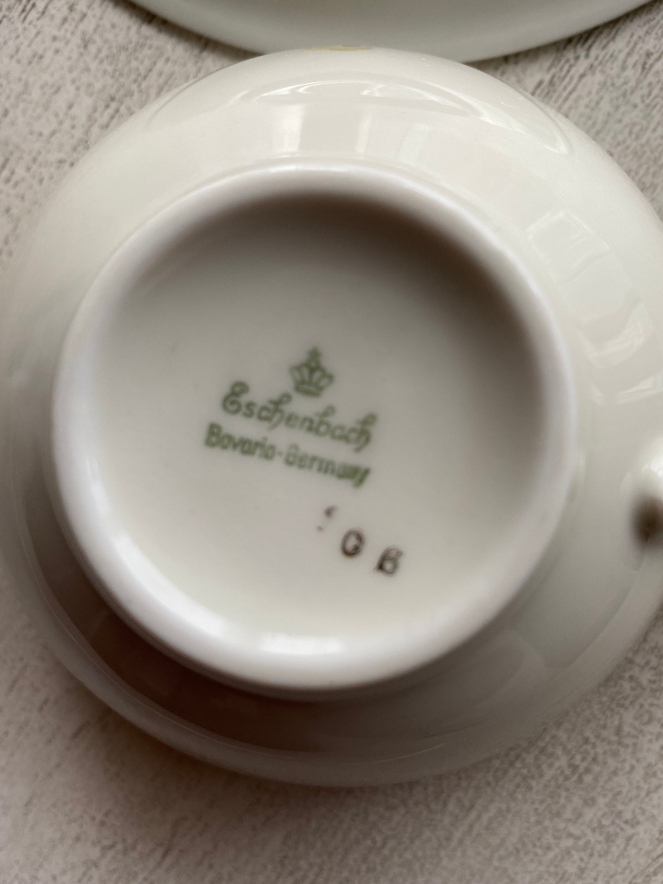 Vintage Eschenbach Bavaria Tea Cups and Saucers Set of Four - Etsy