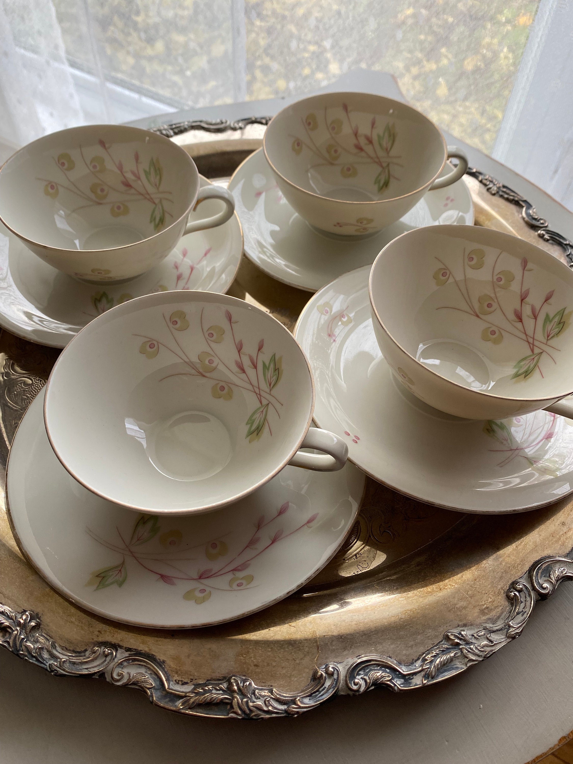 Vintage Eschenbach Bavaria Tea Cups and Saucers Set of Four - Etsy