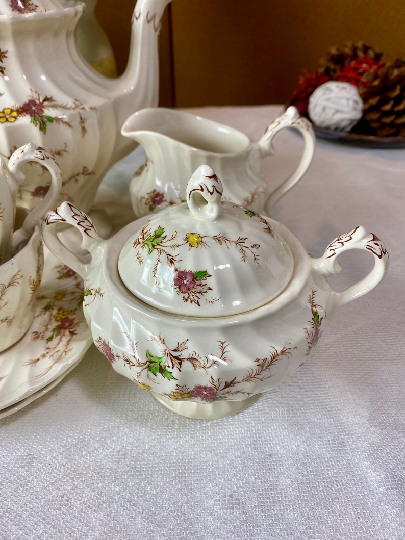 Heritage Myott Tea Service, Vintage With 4 Cups and Saucers, Tea Pot ...