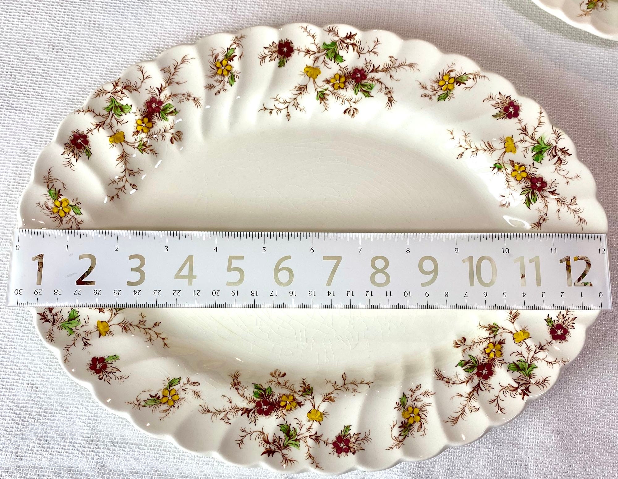 Rare, Mcm,heritage by Myott, Hand Engraved China Serving Platter and ...