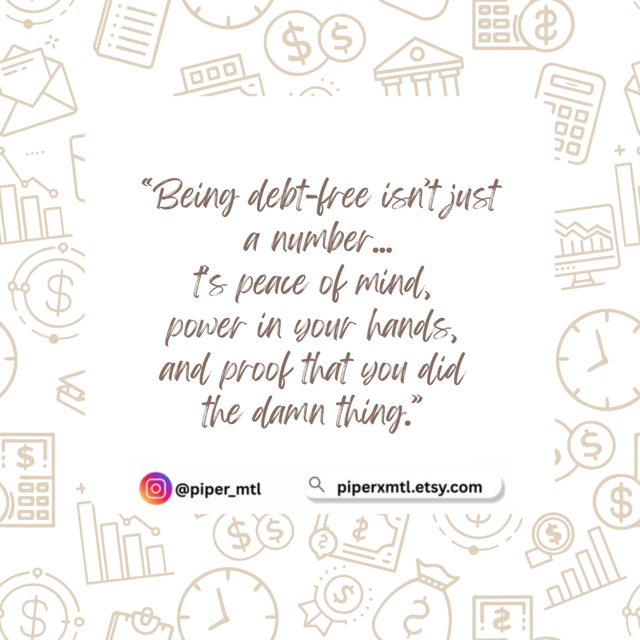 Debt-free Era Tracker | Printable Budget PDF | Aesthetic Finance ...