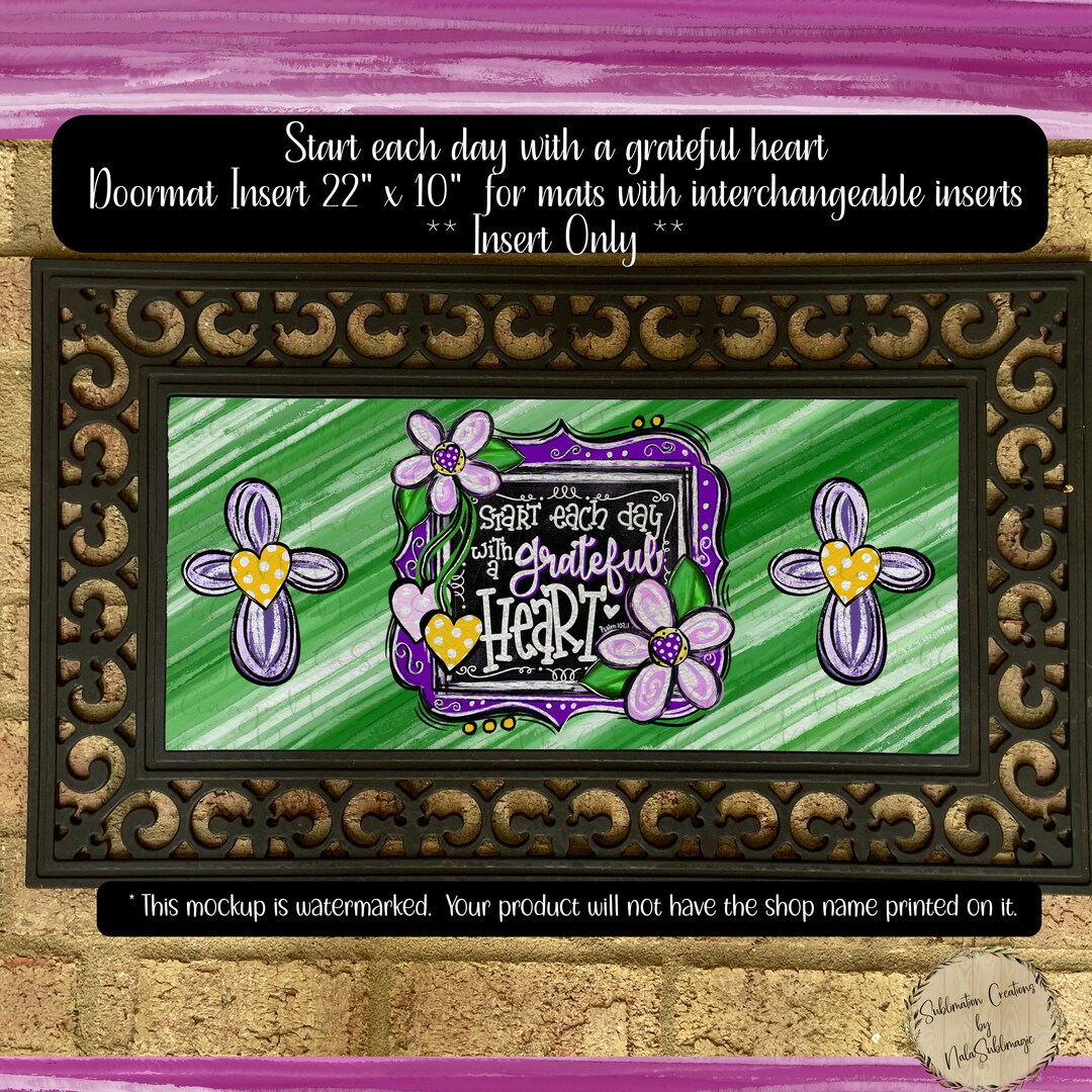 Start Each Day With a Grateful Heart 22x10 Handmade Sassafras® Switch ...